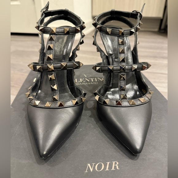 Valentino Garavani | Shoes | Valentino Garavani Gun Metal Studded Pumps ...